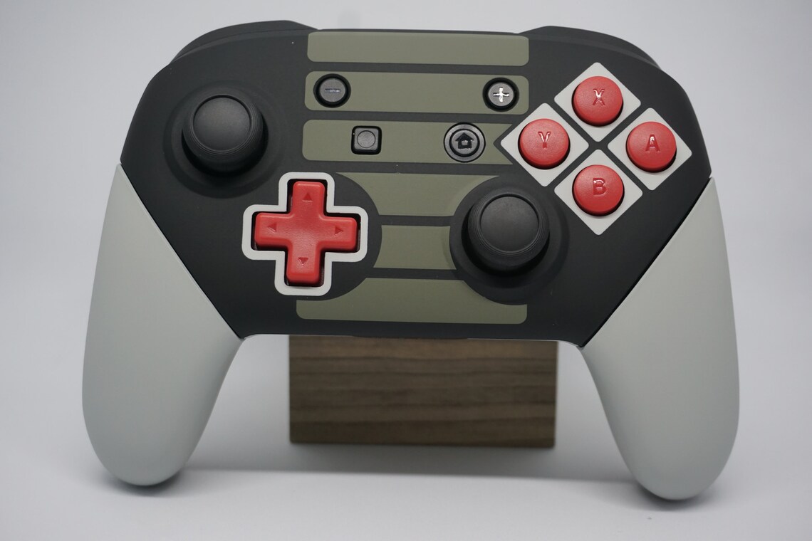 Retro Nintendo Switch Pro Controller NES Design Mod | Etsy