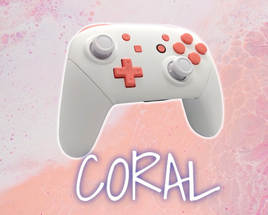 White & Pastel Cyan Custom Nintendo Switch Pro Controller - Etsy