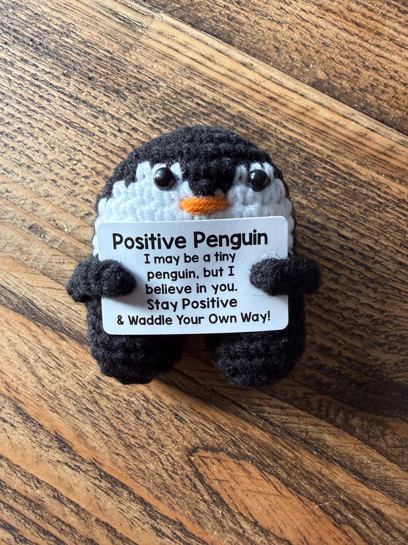 Crochet Positive Cat, Cow, Penguin, Capybara, Bunny, Pencil: Positivity ...