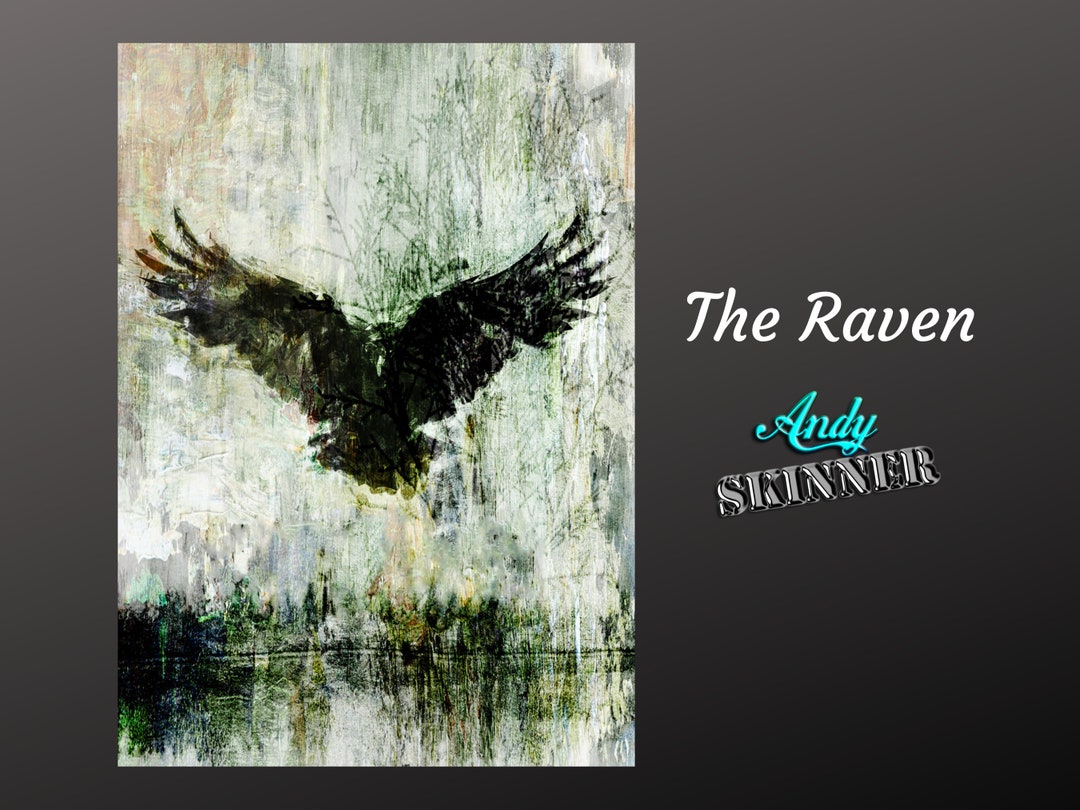 The Raven | Rice Paper Decoupage | Andy Skinner | Sizes A4 and A3 - Etsy
