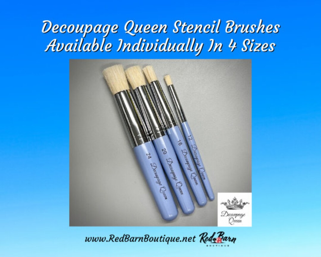 Stencil Brushes Decoupage Queen Brushes Mixed Media Tool 4 Sizes Sold Separately 12 16 20 24 Etsy