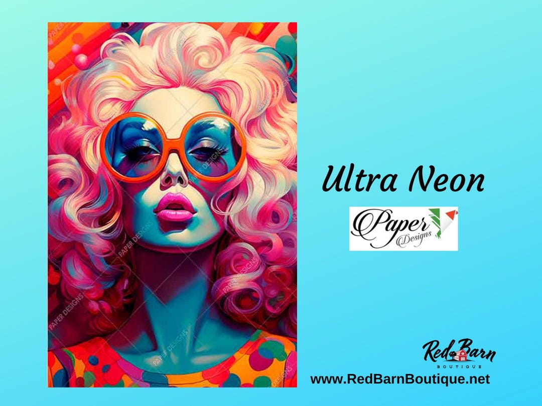 Ultra Neon | Rice Paper Decoupage | Paper Designs Comics 0049 | A4 - Etsy