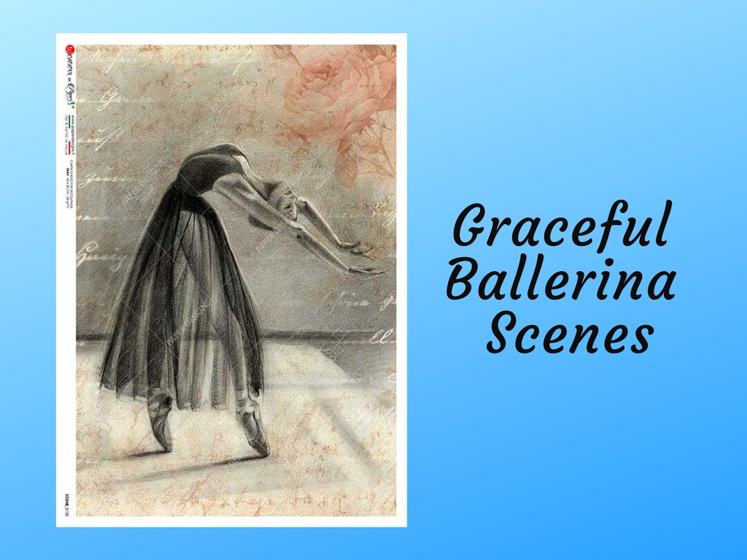 Graceful Ballerina Scenes 0133 | Rice Paper Decoupage | Paper Designs ...