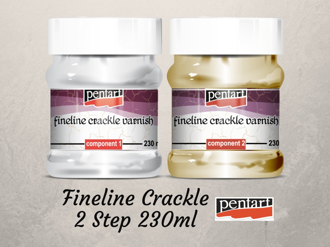 Crackle Fineline Varnish 2 Step Pentart 230ml Set - Etsy
