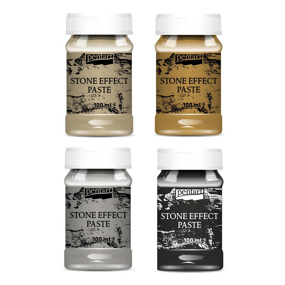 Stone Effect Paste | 4 Colors | Pentart | Create Natural Looking Stone ...