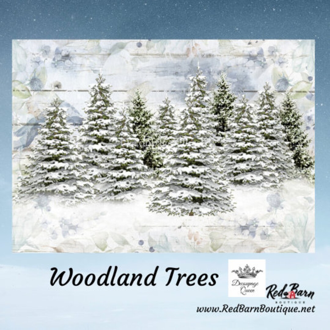 Woodland Trees A4 Rice Paper Decoupage Decoupage Queen Bundle and Save ...