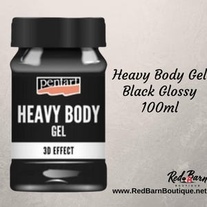 Heavy Body Gel | Black | Glossy | Mixed Media | Pentart | 100ml - Etsy