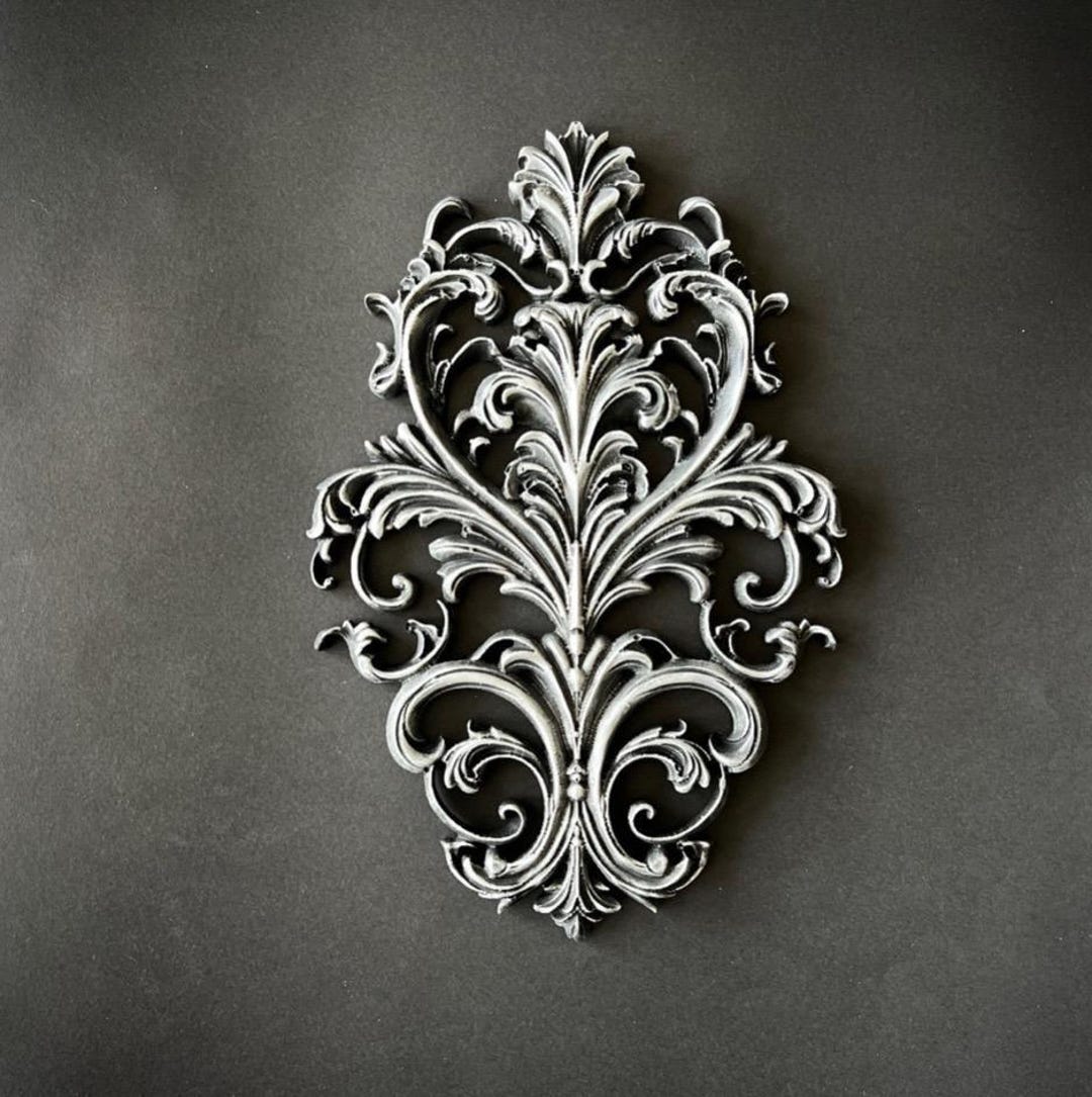 Baroque Emblem | Décor Moulds | Silicone Mould | Lablanche | 8" X 5 ...