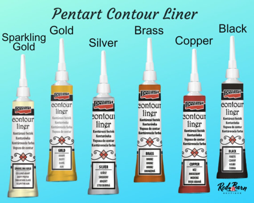 Contour Liner Pentart Mixed Media Journaling 20ml 6 Metal Colors - Etsy