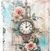 Baroque Clock Collage | Rice Paper Decoupage | Paper Designs Time 0044 ...