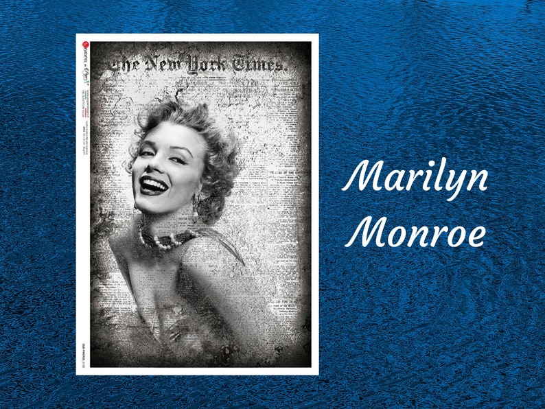 Marilyn Monroe Rice Paper Decoupage US Paper Designs A2 - Etsy