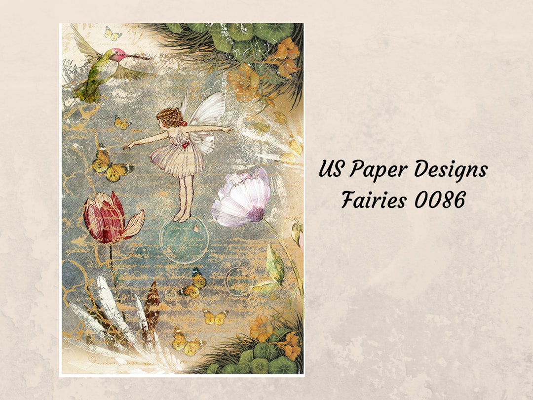 Fairy on A Bubble | Rice Paper Decoupage | Paper Designs Fairies 0086 ...