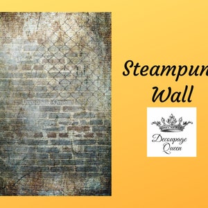 Steampunk Wall Decoupage Queen Rice Paper Decoupage 2 Sizes - Etsy