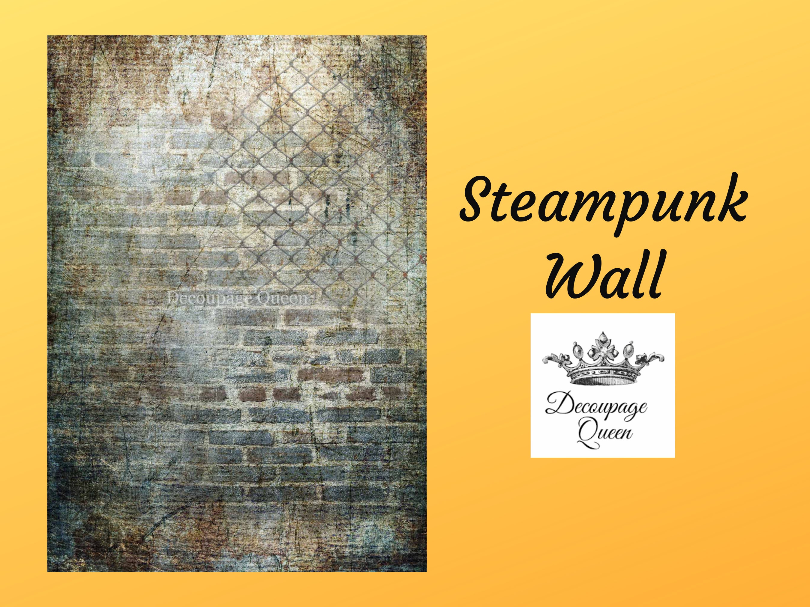 Steampunk Wall Decoupage Queen Rice Paper Decoupage 2 - Etsy