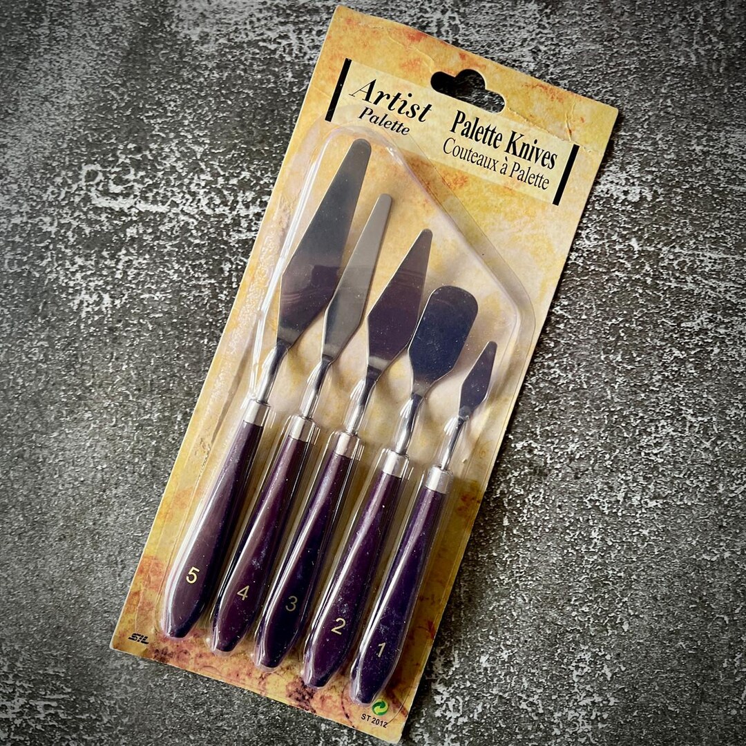 Palette Knives | Decoupage Queen Brush | Mixed Media Tool | 5 Palette ...