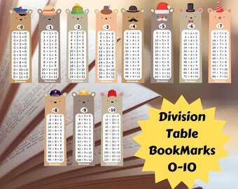 Printable Division Chart Template - Etsy
