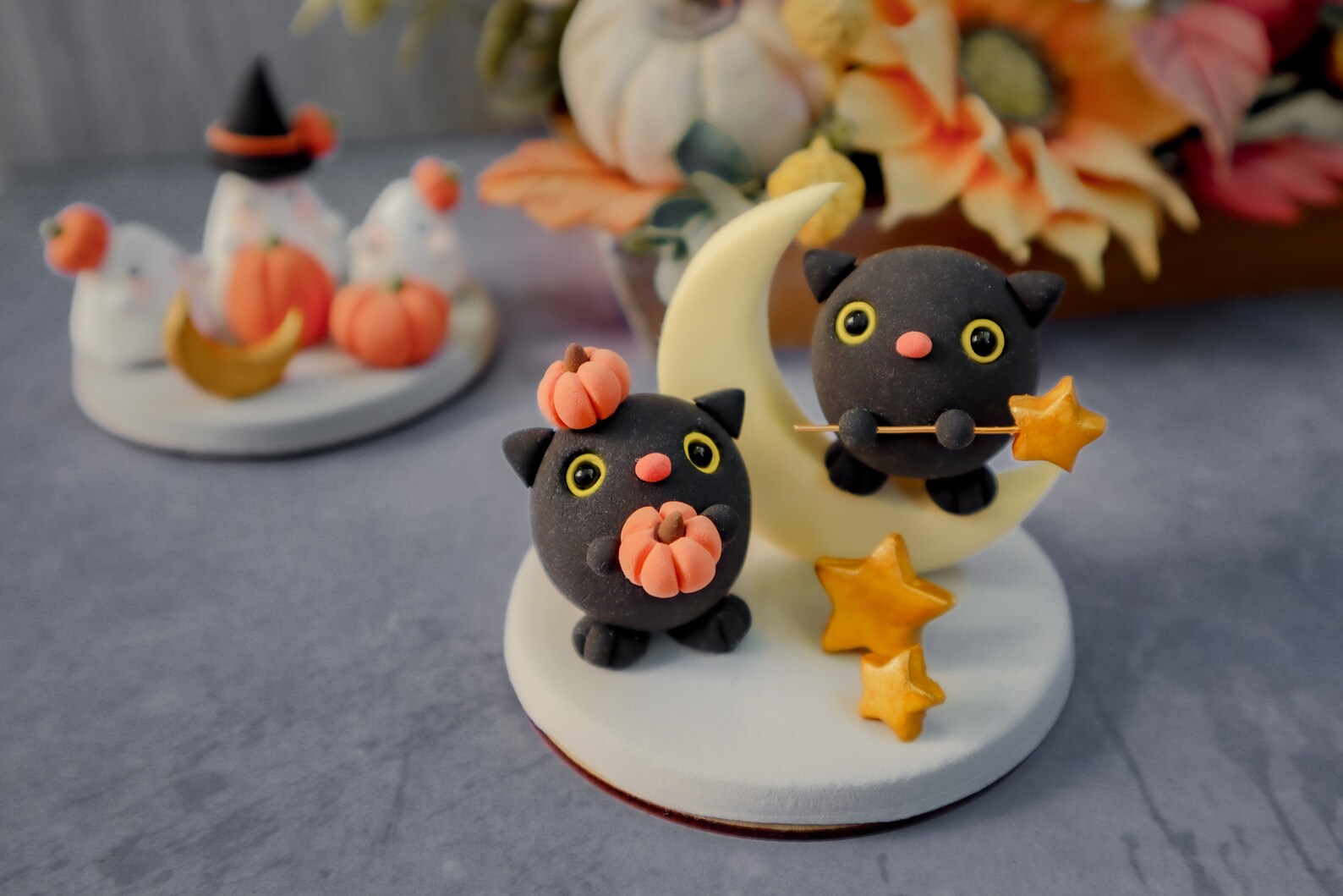 Adorable Cats Autumn Decor | Fall Autumn Decor | Halloween Decor ...