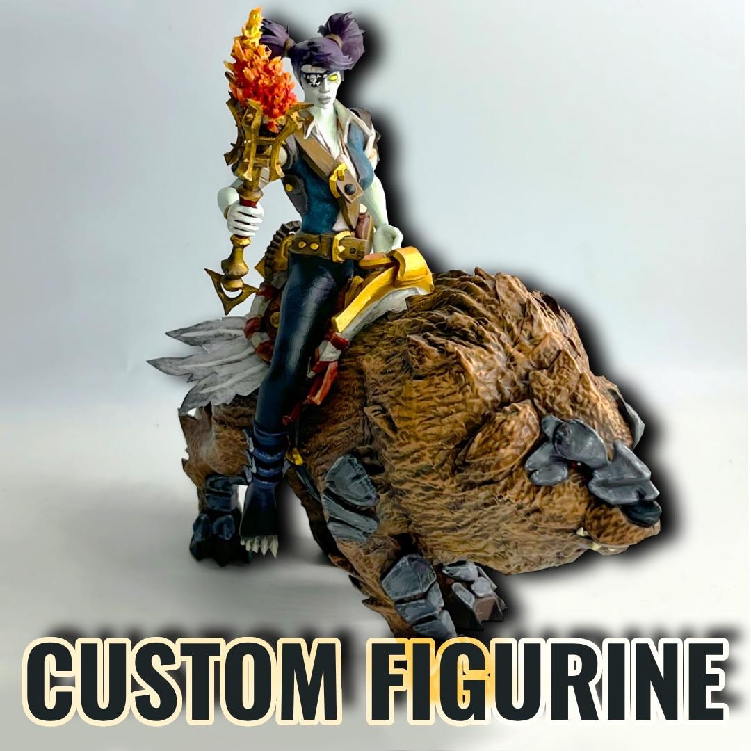 Custom World of Warcraft Figurine on MOUNT | Character on Request - Etsy