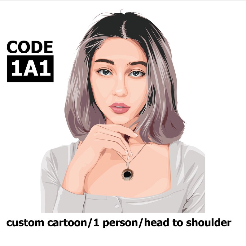 Custom Cartoon Portrait Vector Illustration Cartoon - Etsy