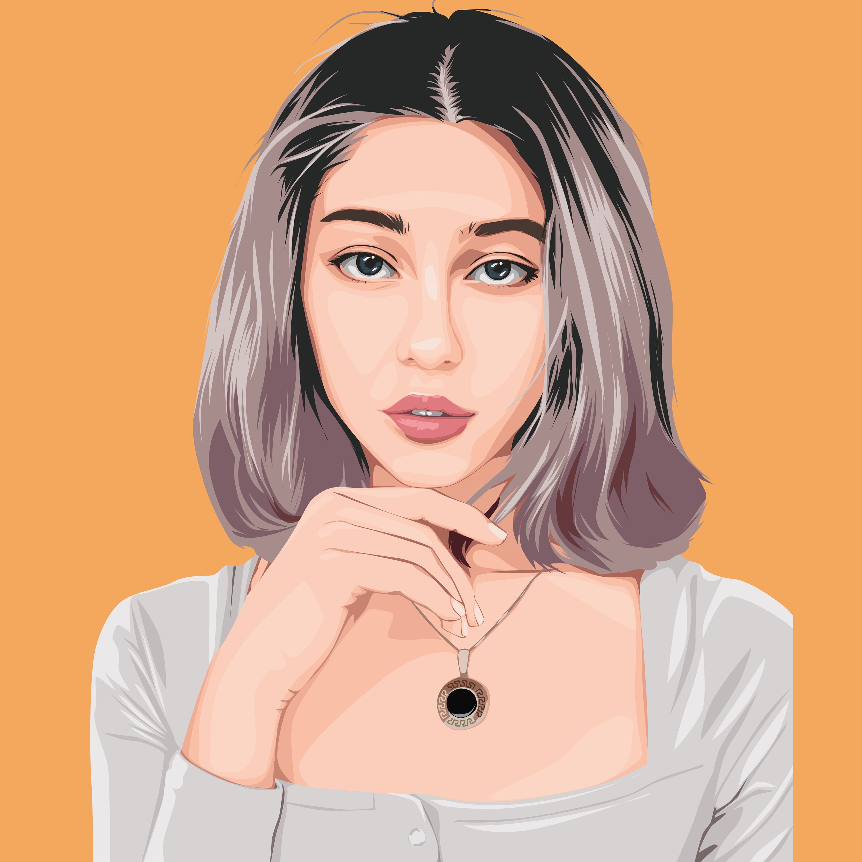 Custom Cartoon Portrait, Vector Illustration, Cartoon Portrait ...