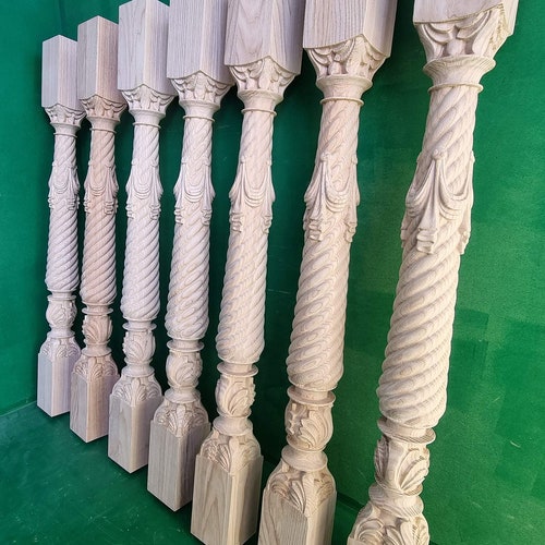 Wooden Baluster for the Stairs or Balustrade 1pc Carved - Etsy