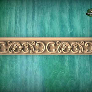 Hand-carved Classical Molding 40" From Wood, Wooden Floral Moulding ...