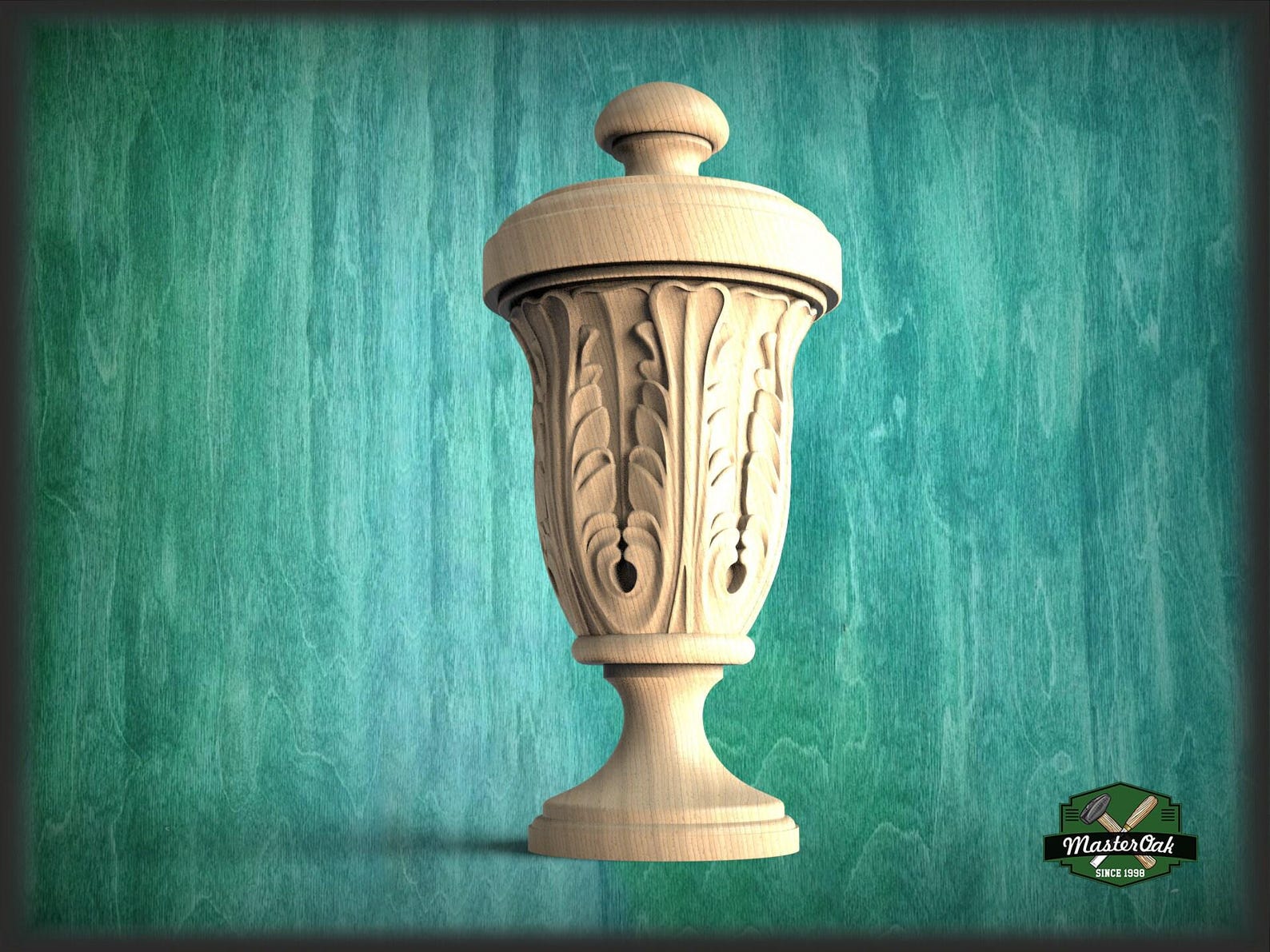 Round Newel Post Cap With Acanthus Leaves - Etsy