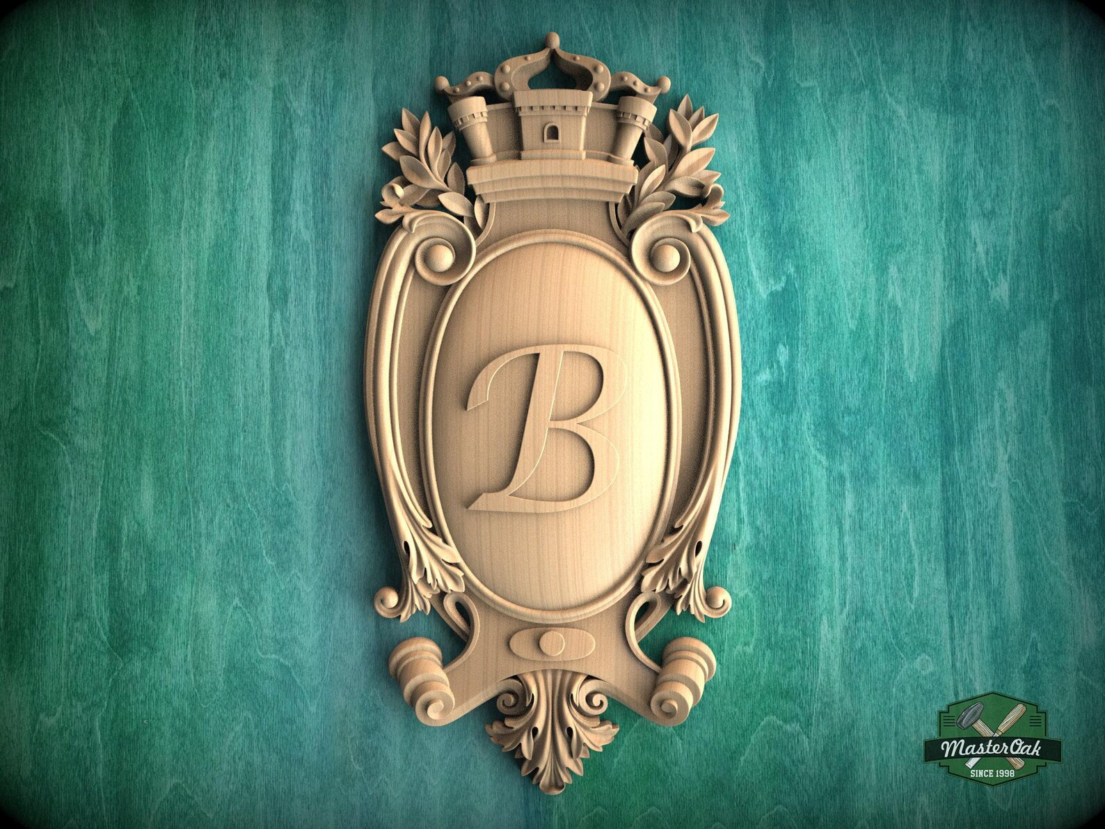 Personalized Antique Wooden Shield Onlay, Unfinished, Decorative Wooden ...