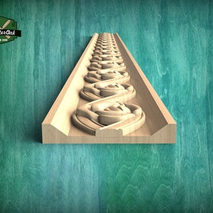 Celtic Rose Knot Wood Molding – Symbolic Heritage Accent, 40" Intricate ...