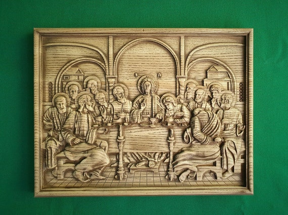 Last Supper Carving Wood in New Design Christ the Last Supper | Etsy