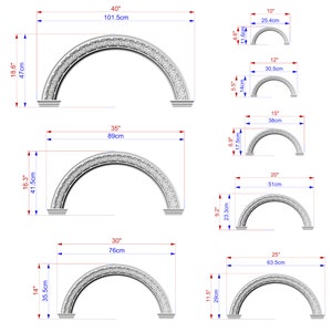 Floral Elegance Carved Arch, 1pc, Unpainted, Home Wall Embellishments ...