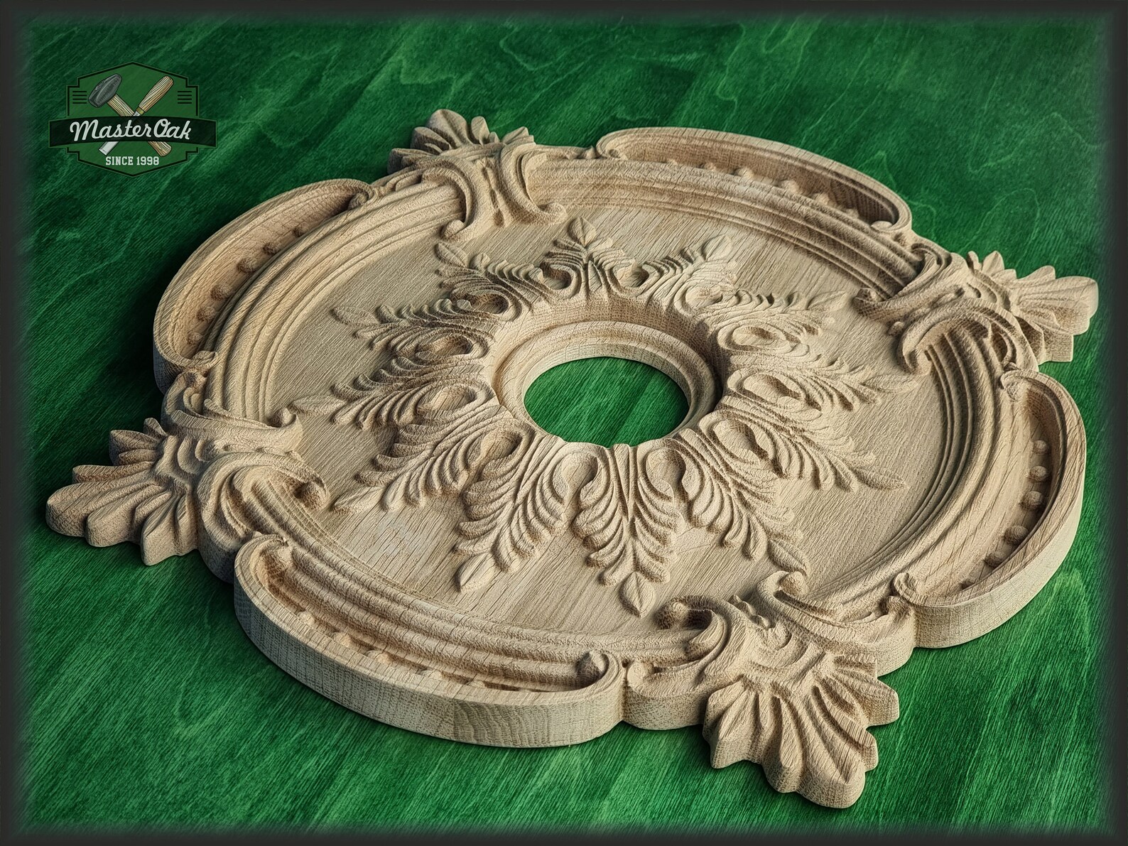 Round Architectural Applique Rosette Onlay Detailed Acanthus - Etsy