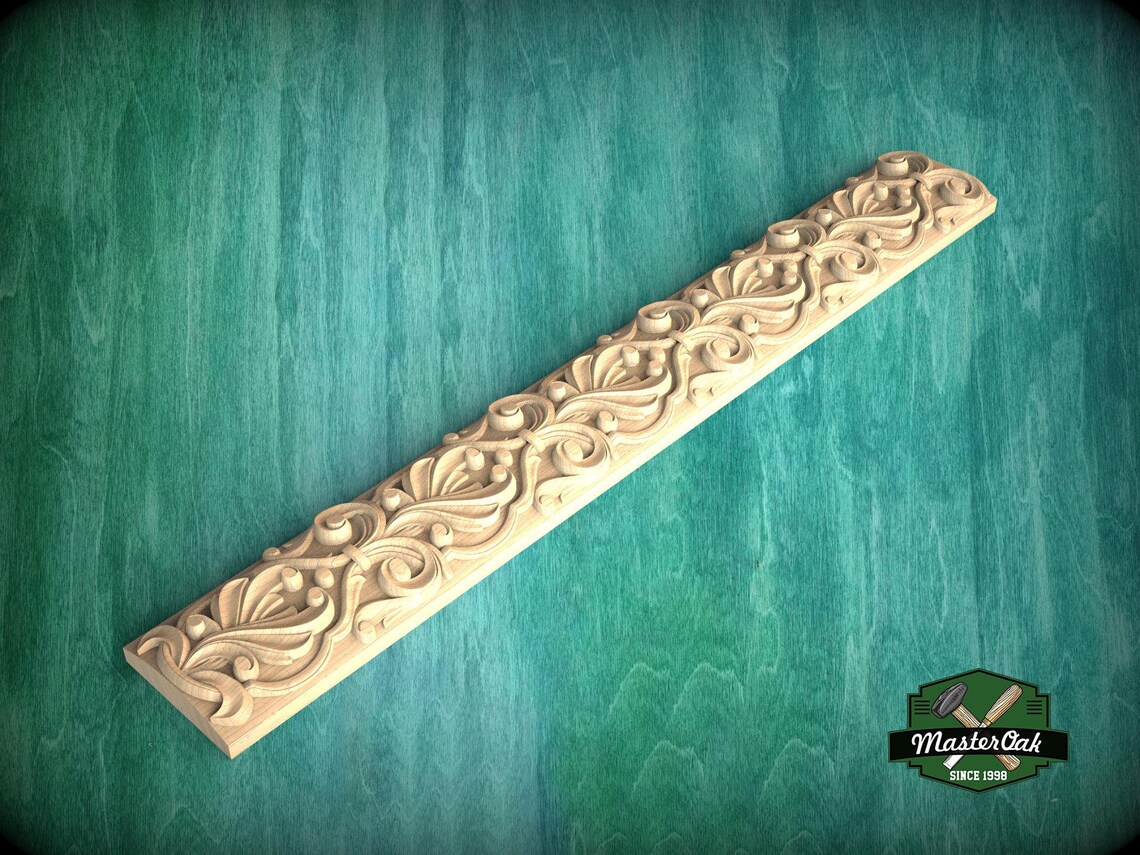 Elegant Carved Pilaster: Symphony in Wood, 1pc, Carved Wood Trim Post ...
