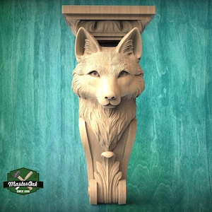 Carved Wood Fox Corbel – Decorative Support With Animal Motif - Etsy