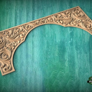 Antique Style Arched Hardwood Wood Trim, 1pc, Home Wall Decoration ...