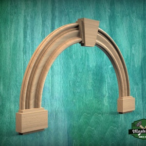 Modern Wooden Radius Trim - Architectural Carved Onlay for Arches, 1pc ...