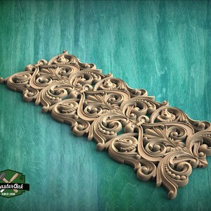 Floral and Scroll Wood Applique – Elegant Door and Wall Decor, Multi ...