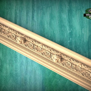 Carved Wooden Molding With Mask and Oak Leaf Pattern – Classic Interior ...