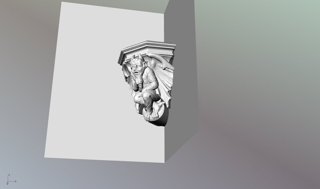 Custom Order. Corner Devil Gargoyle of Wood 5 Inches Height - Etsy