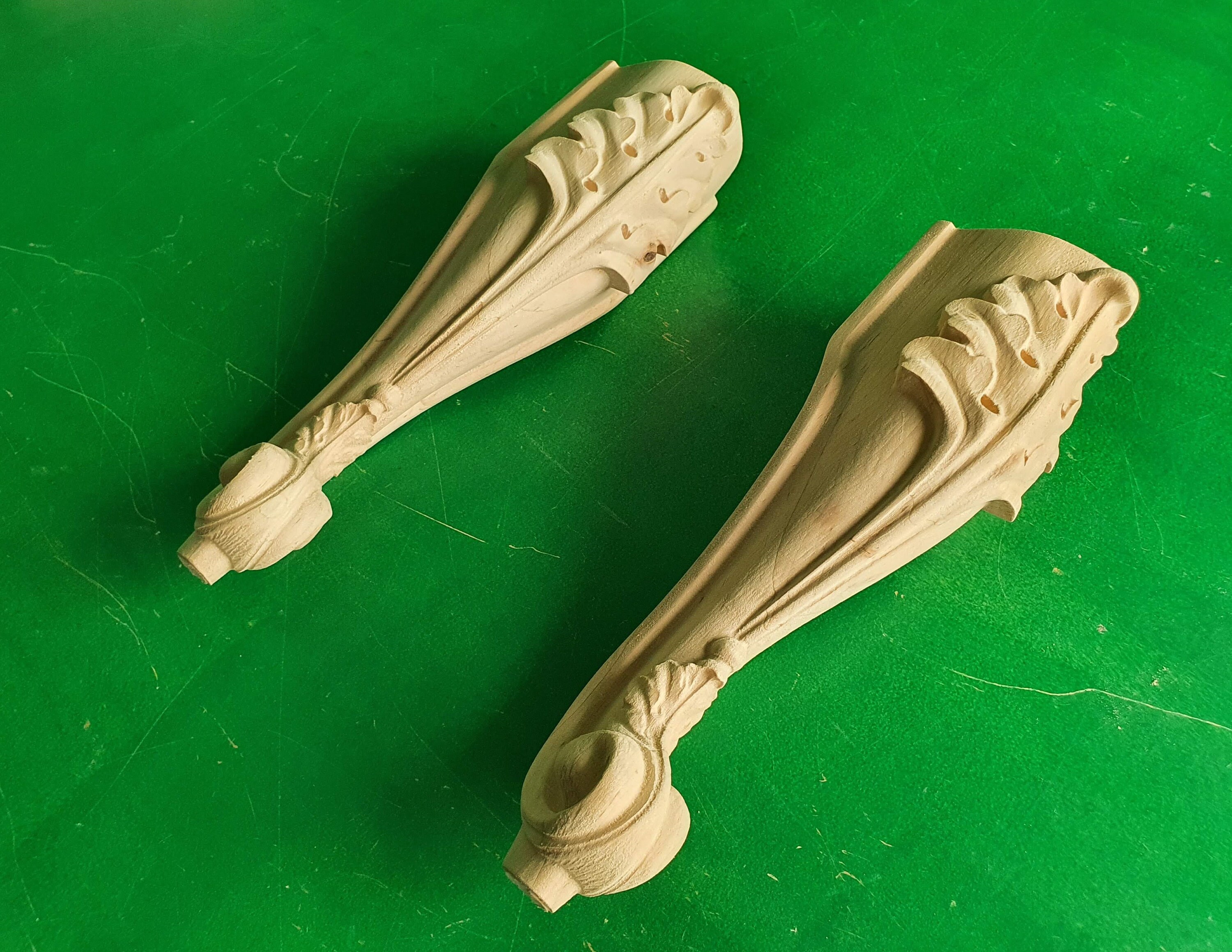 Pair of Beautiful Carved Legs Set 2pc Classic Style Legs - Etsy