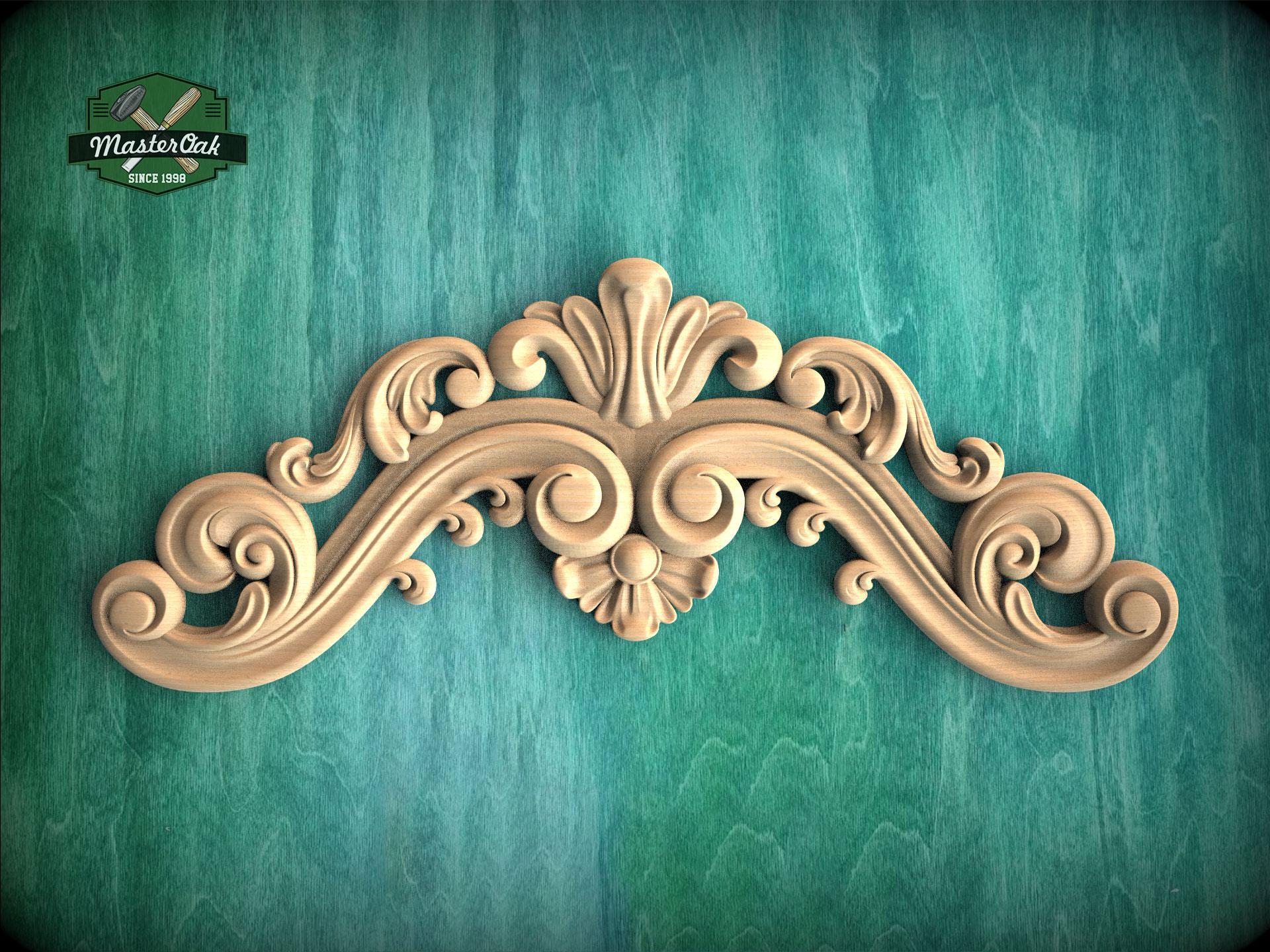 Decorative Scroll Crest – Symmetrical Wall Accent - Etsy