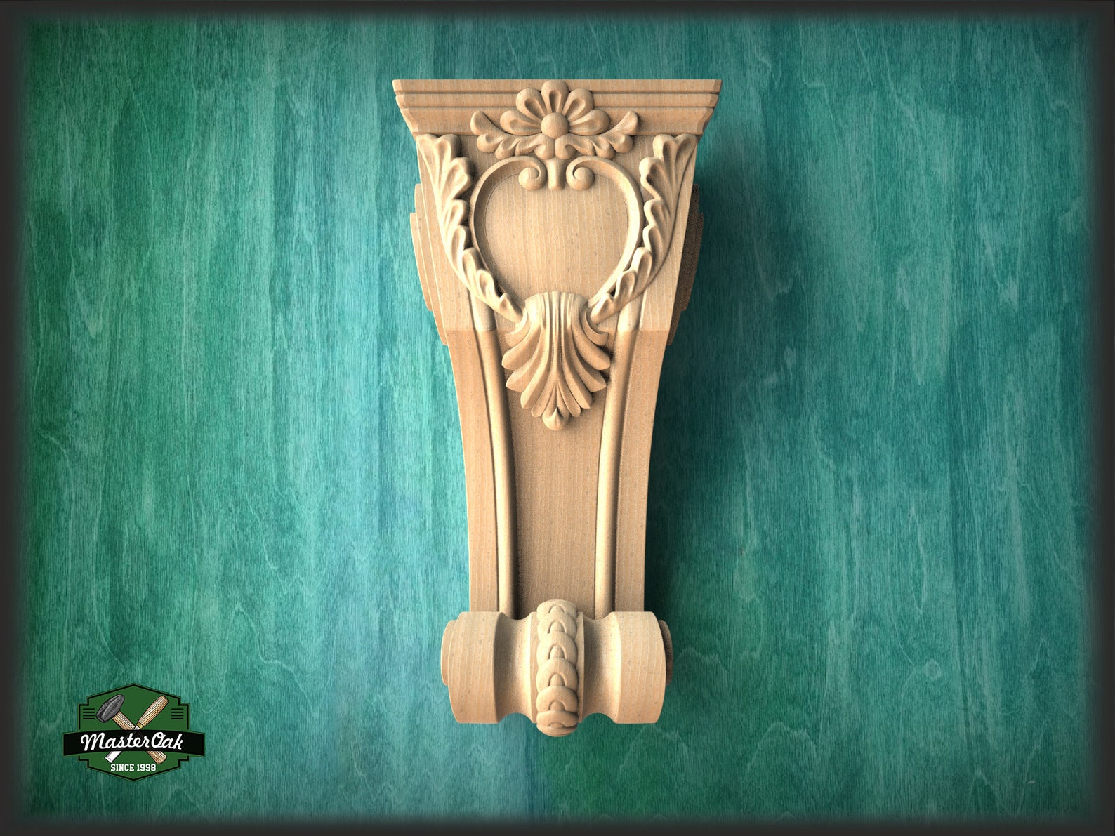 Carved Bracket of Wood Unpainted Decorative Carved Wooden - Etsy