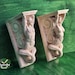 Mermaid and Merman Corbels of Wood, Unpainted, Decorative Carved Wooden ...