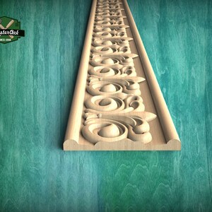 French Style Carved Wooden Moulding – Classic Decorative Border, 40 ...
