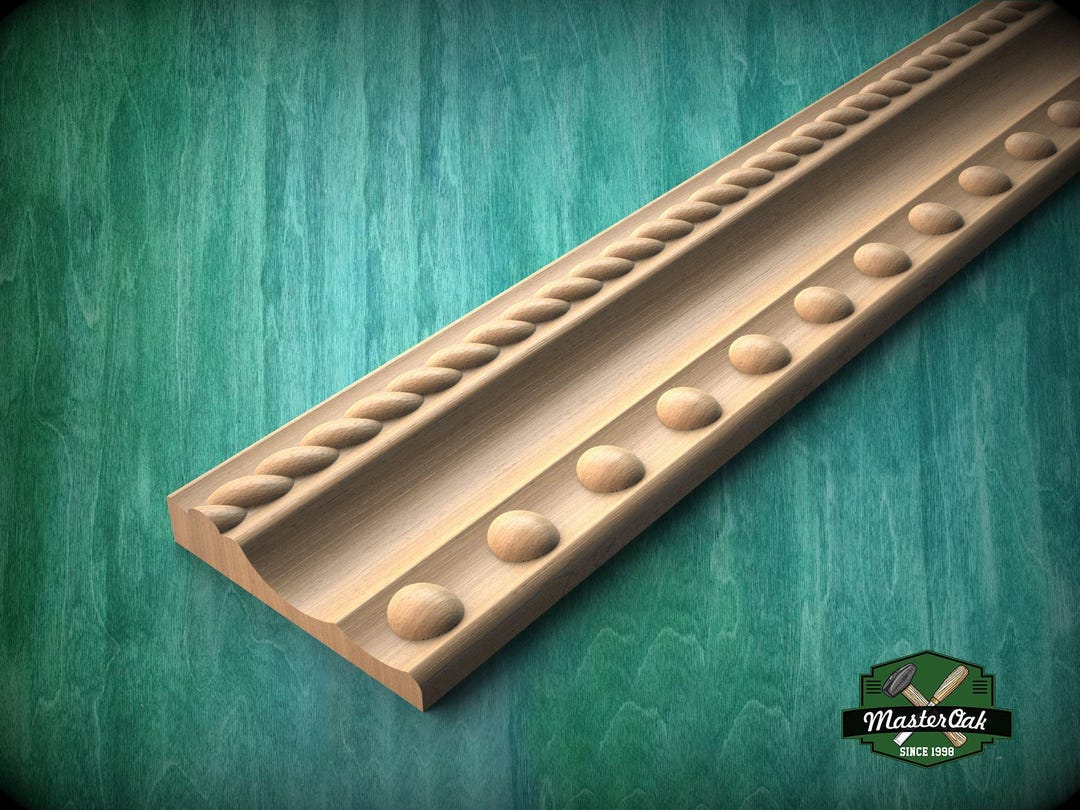 Elegant Beaded and Twisted Rope Wood Moulding – Versatile Accent, 40 ...