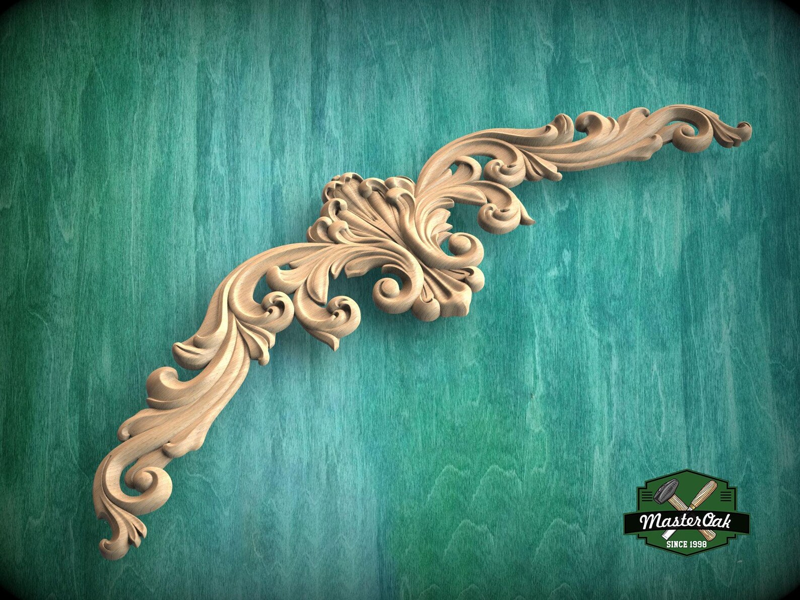 Royal Elegance: Carved Wooden Arch Onlay by Masteroak, 1pc, Unpainted ...
