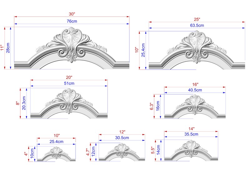 Carved Arched Element of Wood 1pc Home Wall Embellishments - Etsy