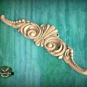 Ornate Wooden Scrollwork Applique for Home Decoration, Unpainted, Wood ...