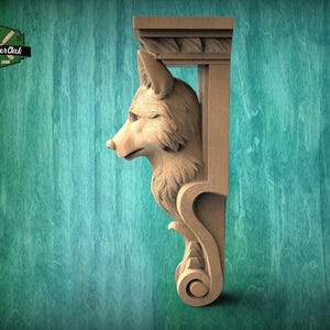Carved Wood Fox Corbel – Decorative Support With Animal Motif - Etsy