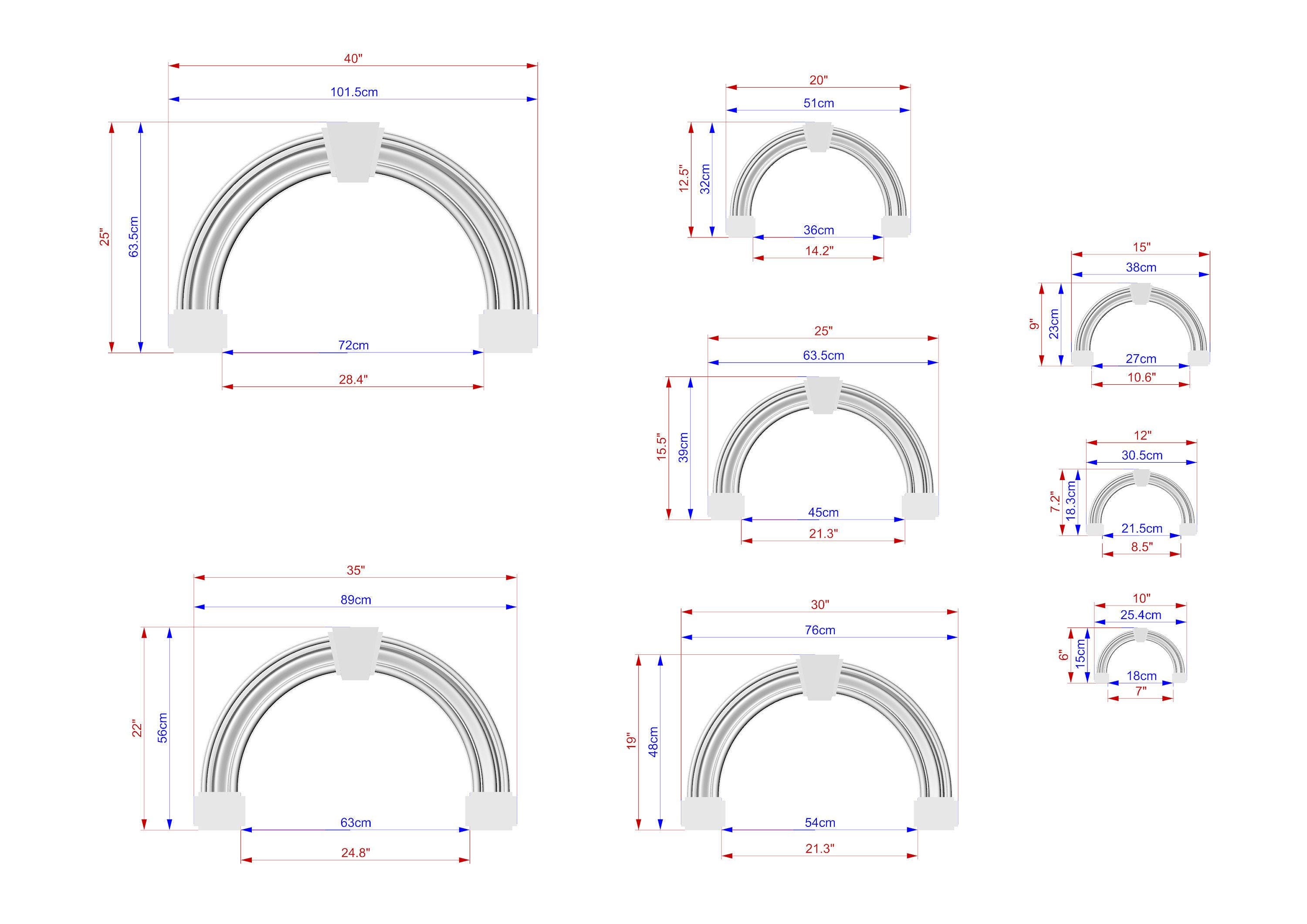 Modern Wooden Radius Trim - Architectural Carved Onlay for Arches, 1pc ...